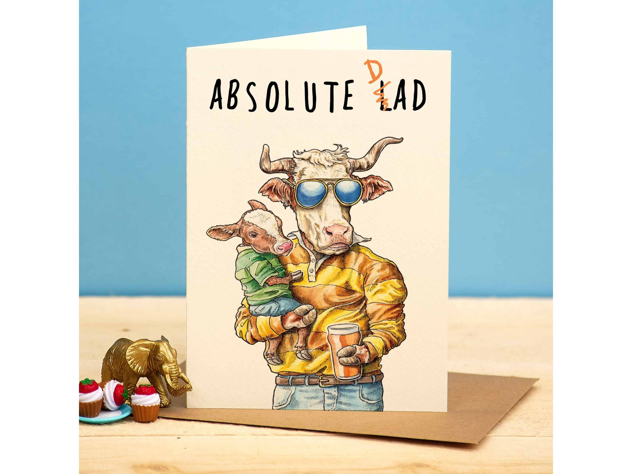 Absolute Dad (Lad) Card – Handwritten Cards UK